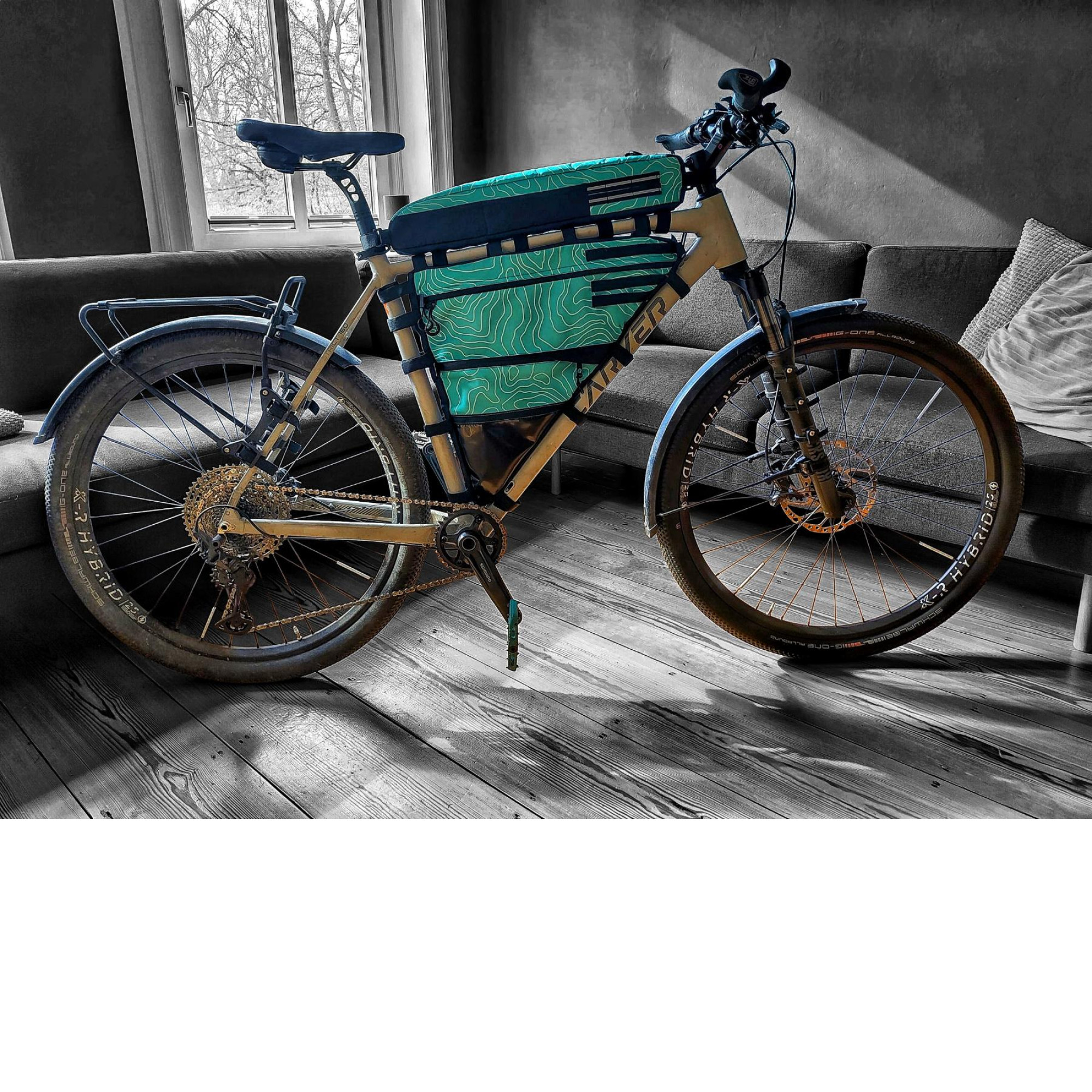 Custom Full Frame Bike Bag | Bikepacking Frame Bag Made to Size – Lesenok